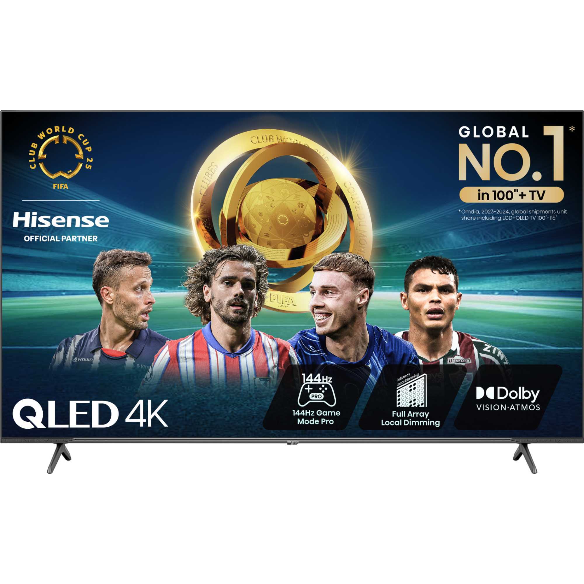 Hisense 65E77NQTUK-PRO 65" QLED 4K Ultra HD Smart TV 144Hz Refresh Rate with Freely | Hughes